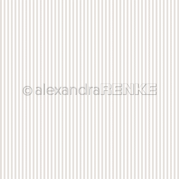 Designpapier Schmale graue Streifen 200g/m² – alexandrarenke