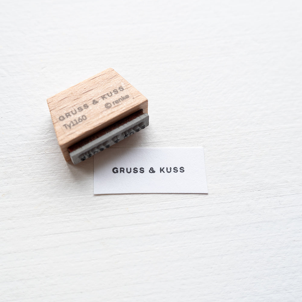 Holzstempel Gruss und Kuss – alexandrarenke